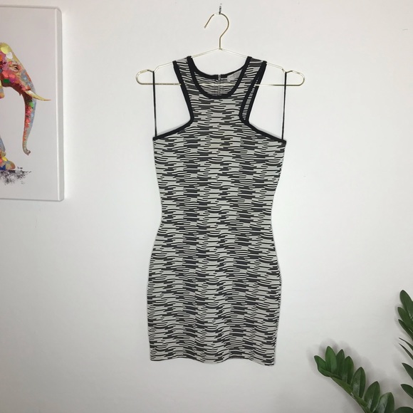 Zara | Dresses | Zara Black White Pattern Bodycon Dress Size S | Poshmark